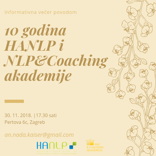 MANIFESTACIJA POVODOM PRVOG DESETLJEĆA HANLP i NLP & COACHING AKADEMIJE | NLP Akademija